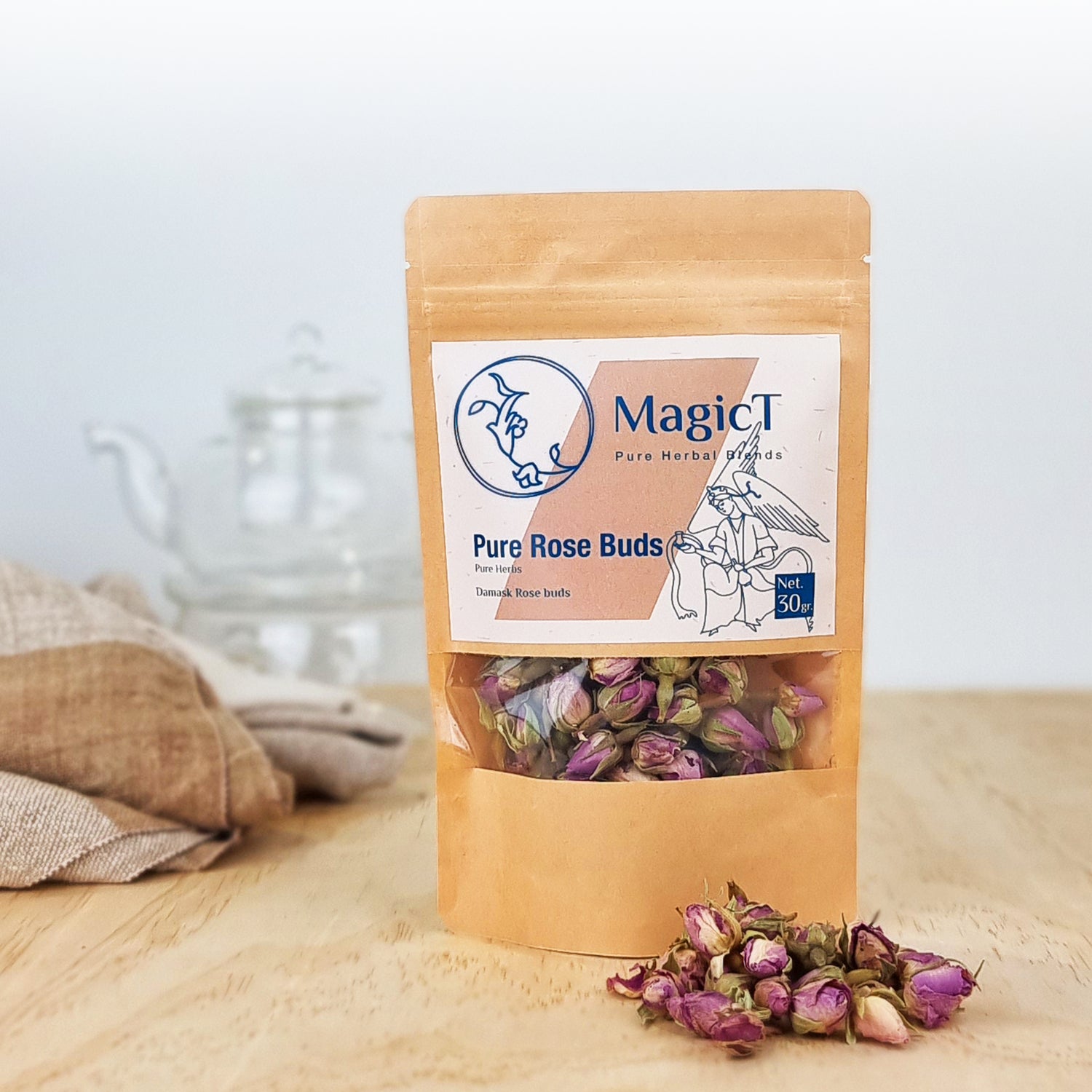 Pure Damask Rose Buds: Hand Picked, Shade Dried – Magic T